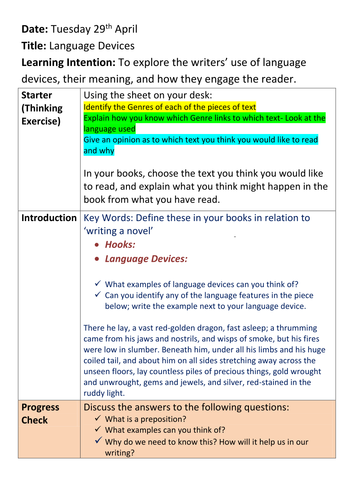Holes - Scheme of Learning Lesson 1&2 | Teaching Resources