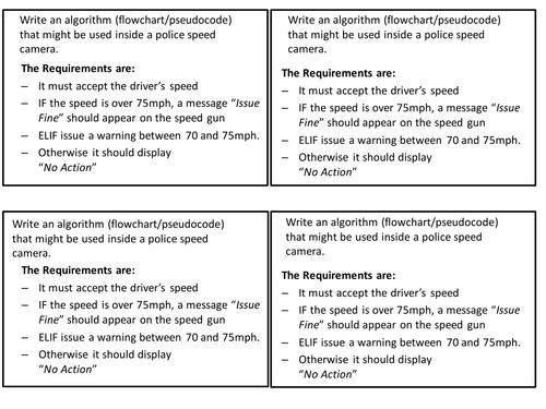 Sequencing and Selection in Algorithms | Teaching Resources