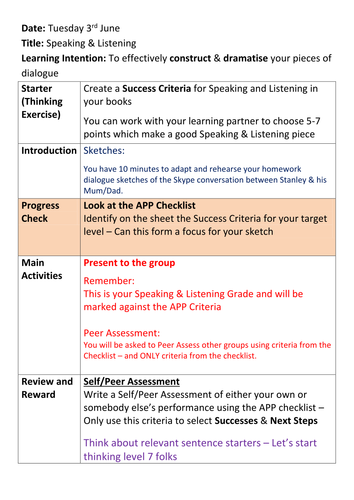 Holes - Scheme of Learning - Lesson 14&15 | Teaching Resources