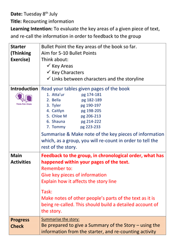 Holes - Scheme of Learning - Lessons 21-23 | Teaching Resources