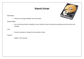 Secondary Storage | Teaching Resources