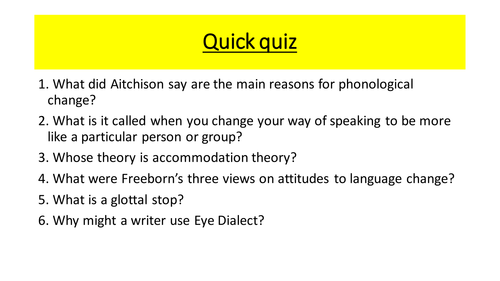 AQA English Language Language Change | Teaching Resources