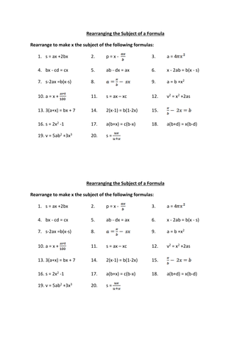Changing The Subject | Teaching Resources