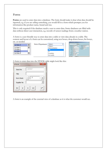 Relational Database Teaching Resources