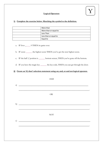 Relational Database - Logical Operators | Teaching Resources Relational Database - Logical Operators | Teaching Resources