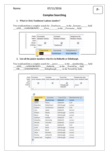 Relational Database - Logical Operators | Teaching Resources Relational Database - Logical Operators | Teaching Resources