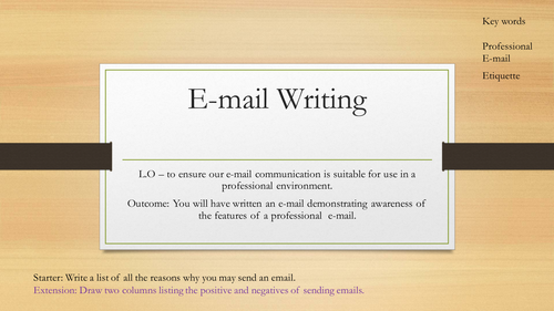 Email - Etiquette Lesson | Teaching Resources
