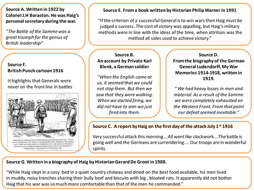 8 - The Battle of the Somme | Teaching Resources