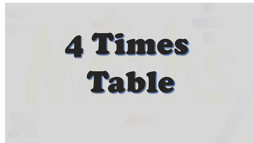 Times Table Starter - 3 & 4 Times Tables | Teaching Resources
