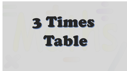 Times Table Starter - 3 & 4 Times Tables | Teaching Resources