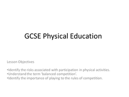 GCSE PE - Risk Assessment and Preventing Injuries | Teaching Resources