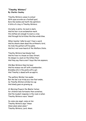 KS2 or KS3 "Childhood Poetry" unit of work | Teaching Resources