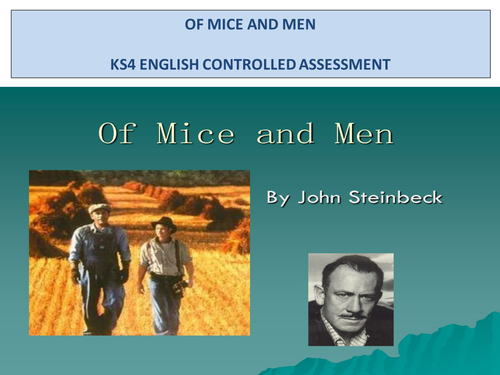 Year 8 or 9 KS3 "Of Mice and Men" unit of work, with a focus on key ...