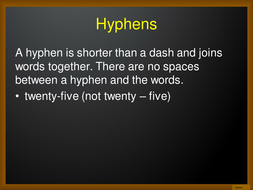 Hyphens | Teaching Resources