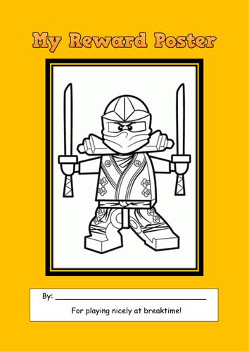 Behaviour Reward Chart & Poster Pack -HIGHLY MOTIVATING LEGO NINJAGO ...