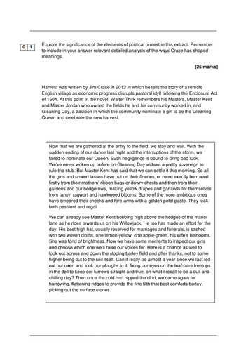 AQA A Level Social Protest Unseen Extracts: AO3 Context | Teaching ...