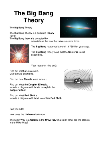 Big Bang Theory | Teaching Resources