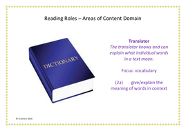 Reading Roles - a way to help children remember the areas of the ...