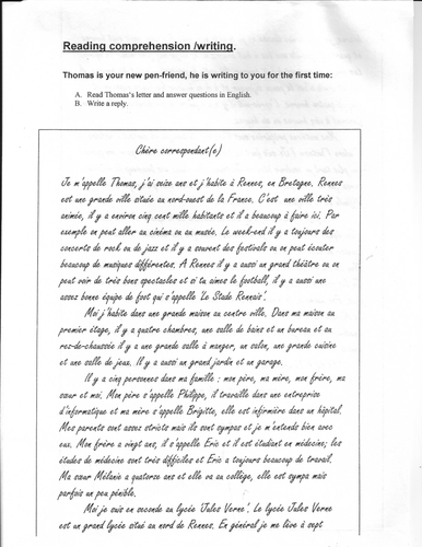 Reading comprehension and activities for cover work | Teaching Resources