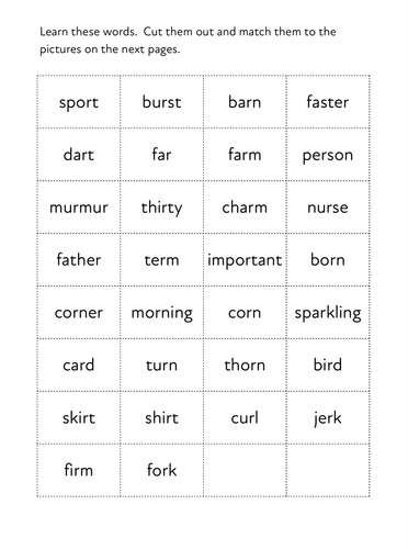 Learn The Phonic Sounds ar, or, ir, ur and er | Teaching Resources