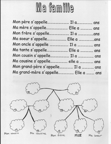 Moi et ma famille | Teaching Resources