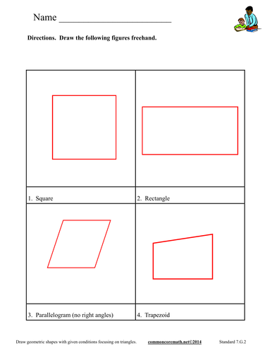 Draw Geometric Figures - 7.G.2 | Teaching Resources