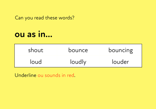 The Bouncy Castle: Learn The Phonic Sound ou (as in bounce) | Teaching ...