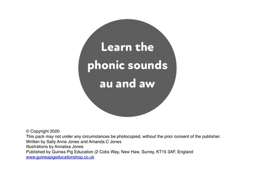 Donald's: Learn The Phonic Sounds au and aw (author and straw) (Learn ...