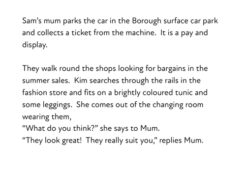 Read the story Summer Sales To Learn ough and augh | Teaching Resources