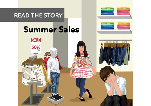 Read the story Summer Sales To Learn ough and augh | Teaching Resources