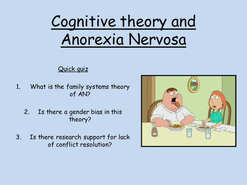 Eating behaviour: Cognitve explanation to Anorexia (Psychology AQA A ...