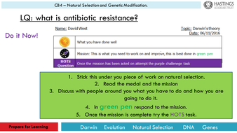 CB4b Edexcel 9-1- Antibiotic Resistance - Lesson 2 | Teaching Resources