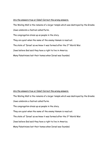 Judaism + Jerusalem | Teaching Resources