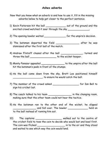 Cricket through English in KS2 | Teaching Resources