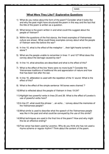 Edexcel Conflict Poetry with writing opportunities-FULLY RESOURCED ...