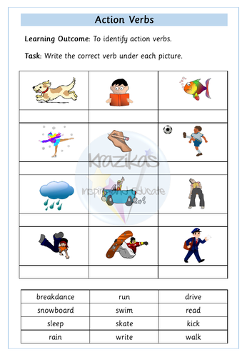 Action Verbs | Teaching Resources