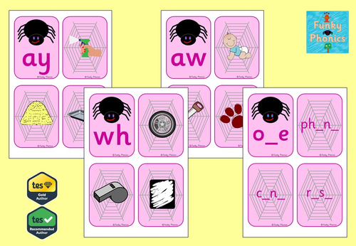 Phonics Phase 5 Spider Sounds Card Games | Teaching Resources