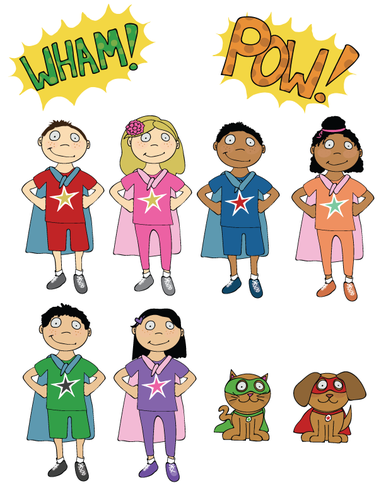 Superhero Kids Clip Art – Commercial-Use | Teaching Resources
