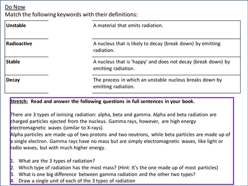 KS3 Science Do Nows | Teaching Resources