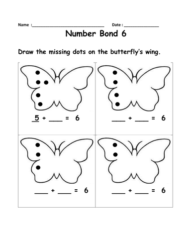 number bond 6 | Teaching Resources