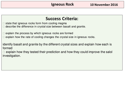 Igneous Rock | Teaching Resources