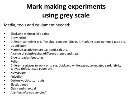 Mark making PowerPoint and handout for annotating trials | Teaching ...