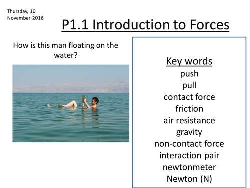 P1.1 Introduction to Forces | Teaching Resources