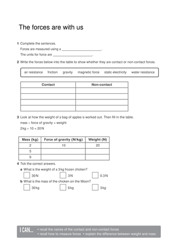 P1.3 Drag Forces and Friction | Teaching Resources