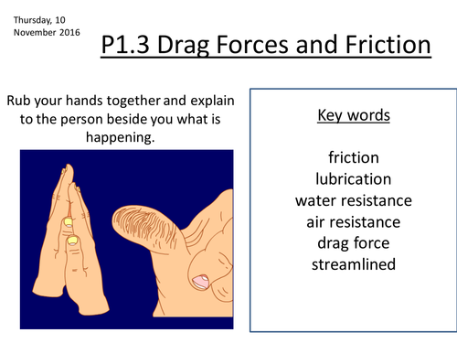 P1.3 Drag Forces and Friction | Teaching Resources