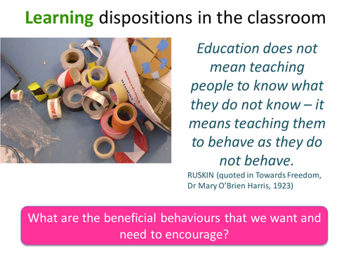 Learning dispositions: stickers to print and powerpoint slides to add ...