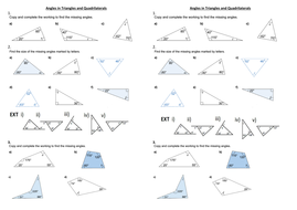 Angle facts, angles in triangles and quadrilaterals | Teaching Resources