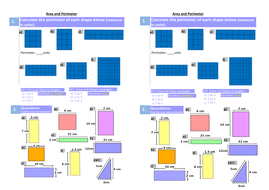Areas and perimeters of shapes rectangles, triangles and quadrilaterals ...