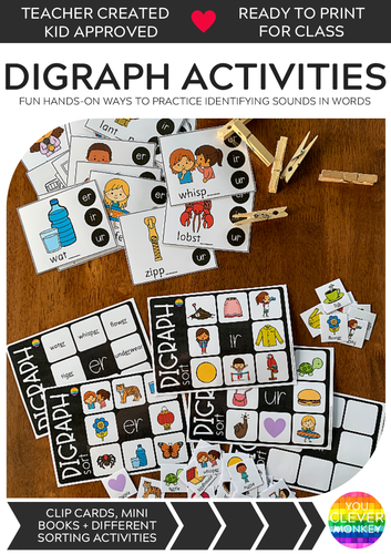 Digraph Activities Pack - ER IR UR Controlled 'R' Sounds | Teaching ...