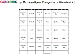 Colour by Numbers in French - Eiffel Tower (4 Versions, 30-worksheets ...